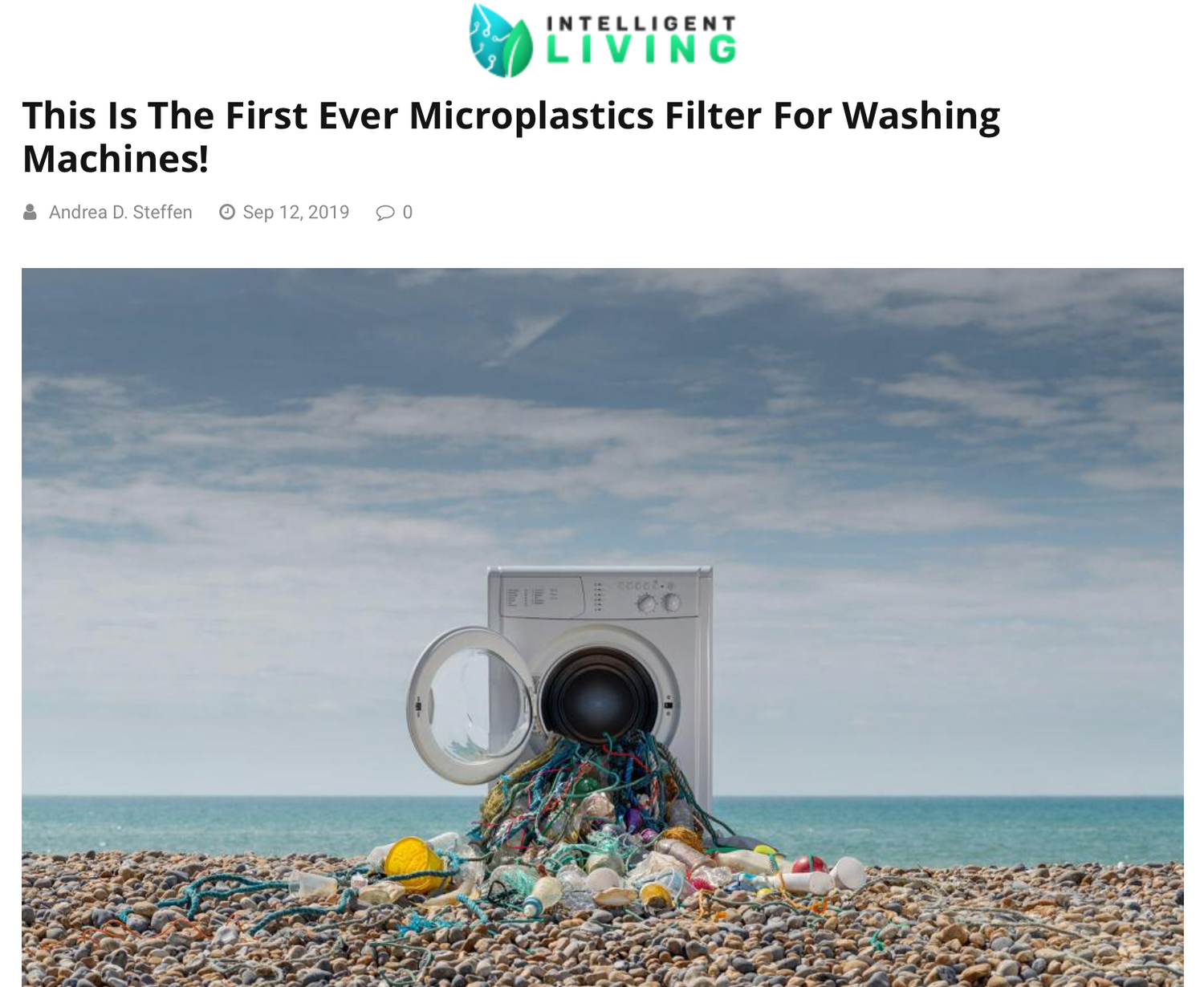This is the first ever microplastics filter for washing machines ...